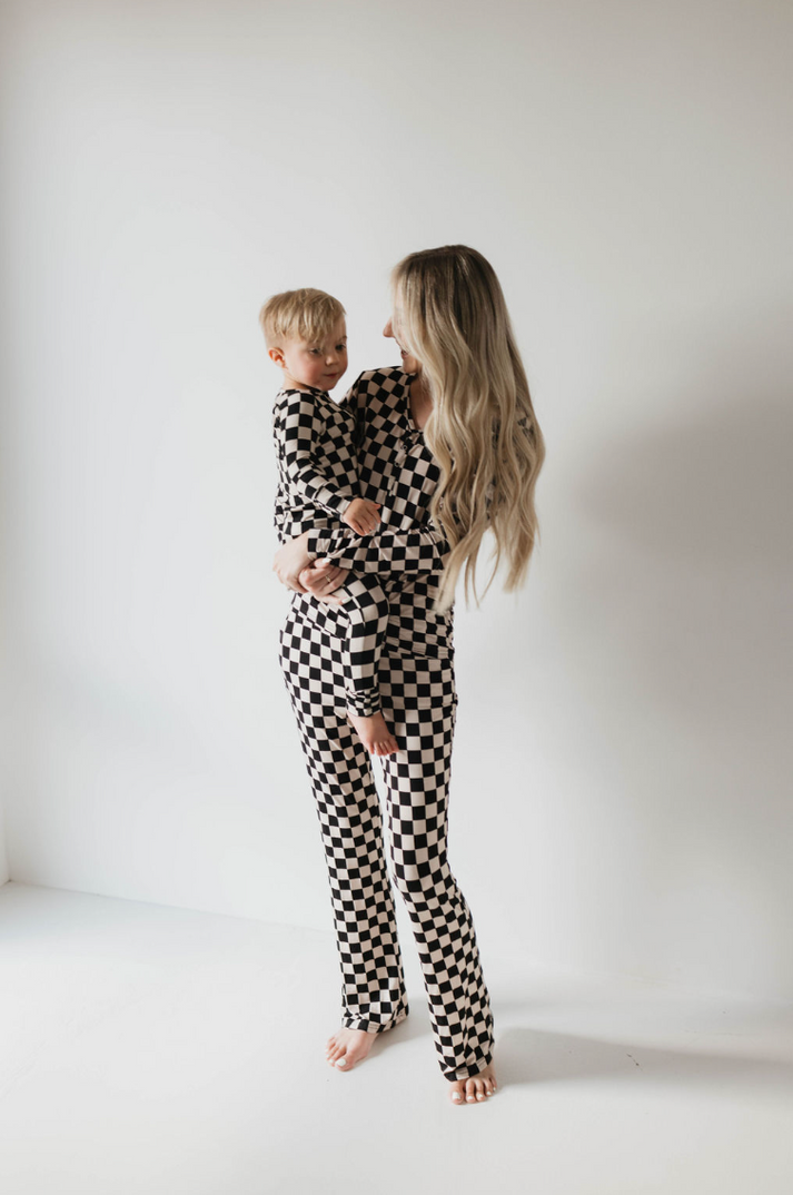 Black Checkered | Women's Bamboo Pajamas – forever french baby
